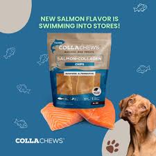 Collachews 5" Collagen Chips Salmon Flavor 11 oz bag – 5 Bells Natural Dog