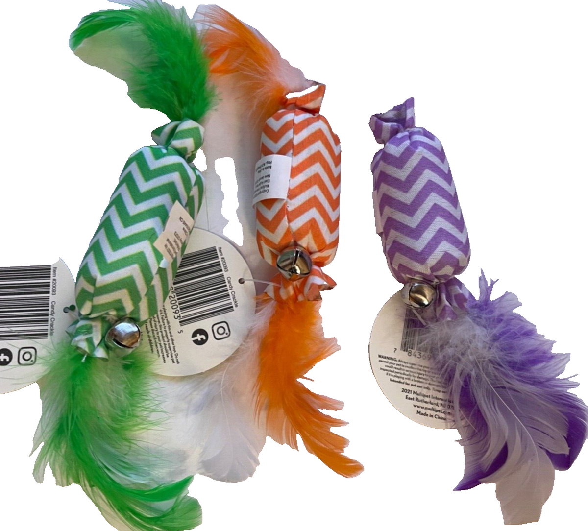 Multipet Cat Candy Crackle w/ Feather 30 ct display – 5 Bells Natural Dog