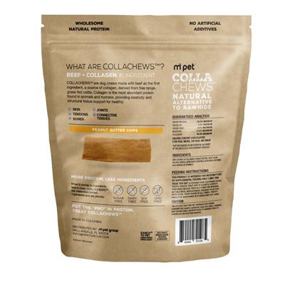 Collachews 5" Collagen Chips Peanut Flavor 11 oz bag – 5 Bells Natural Dog